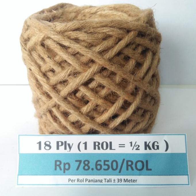 Jual monggo] 18ply 1/2Kg Tali Goni, Tali Rami & Tali Jute | Shopee ...