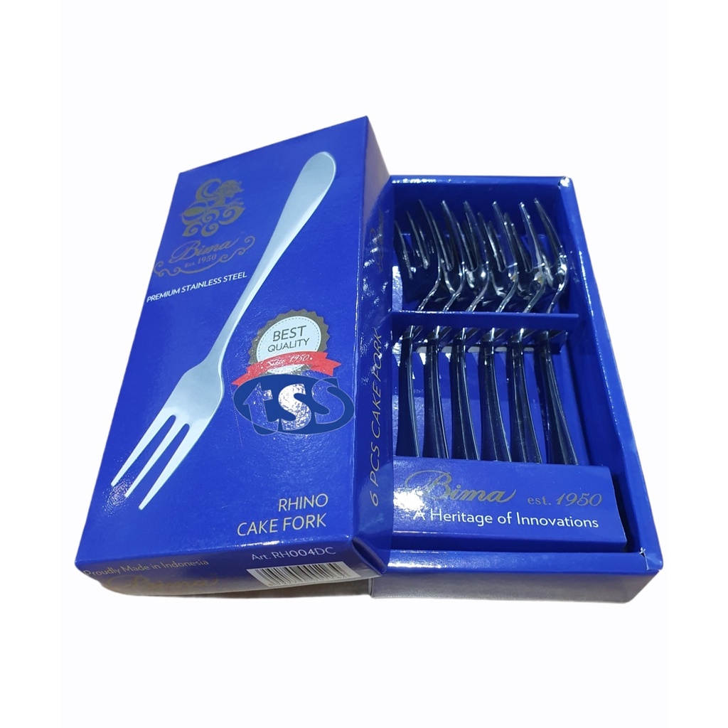 Jual Bima Rhino GARPU KUE Stainless | Cake Fork 6pcs | Inox Premium ...