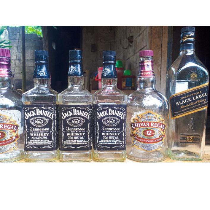 Jual Terbaru Botol Bekas Miras Chivas Regal Jack daniels Black label Red label | Shopee Indonesia