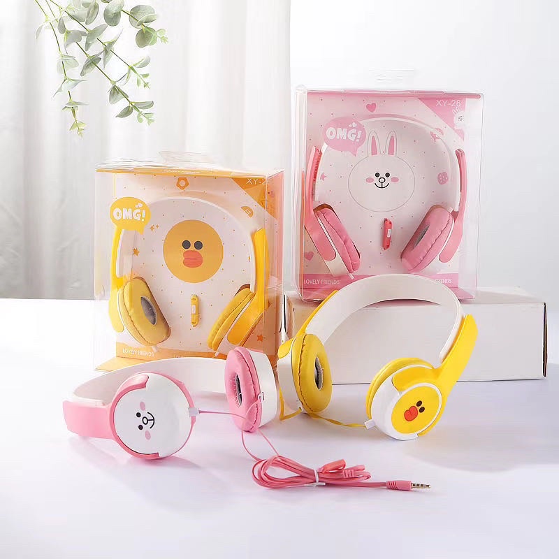 Jual headset bando karakter anak XY-26 /headphone karakter cartoon imut ...