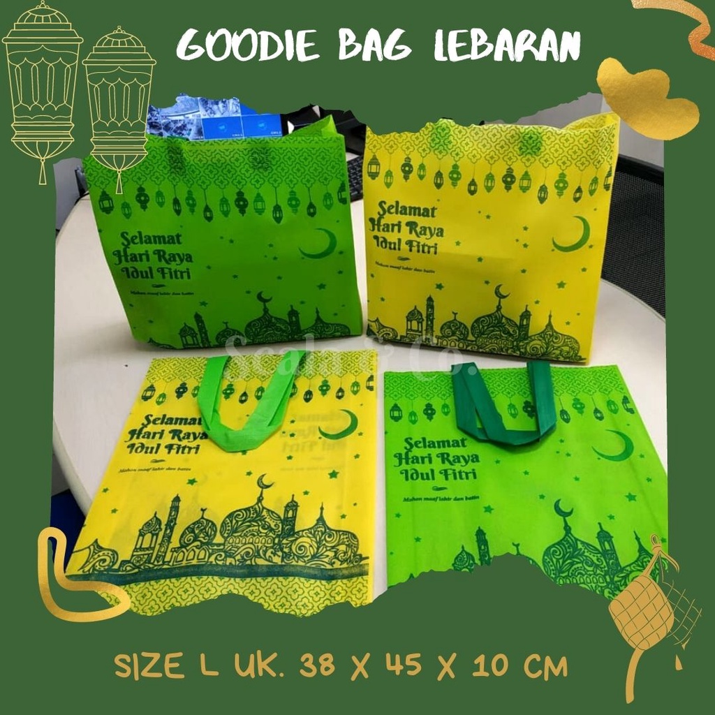 Jual LEBIH TEBAL Tas Lebaran Besar / Goodie Bag Idul Fitri (38x45x10cm) | Shopee Indonesia