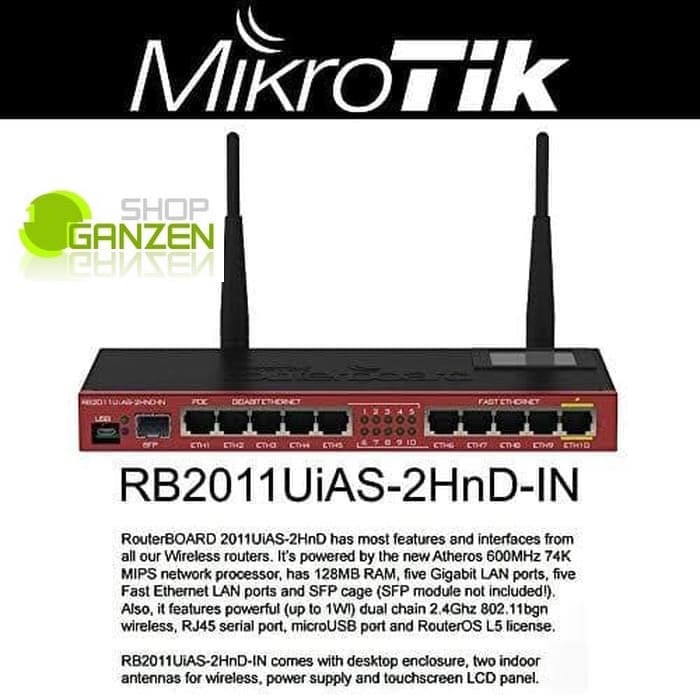 Jual Mikrotik router wireless RB2011uias-2hnd-IN | Shopee Indonesia