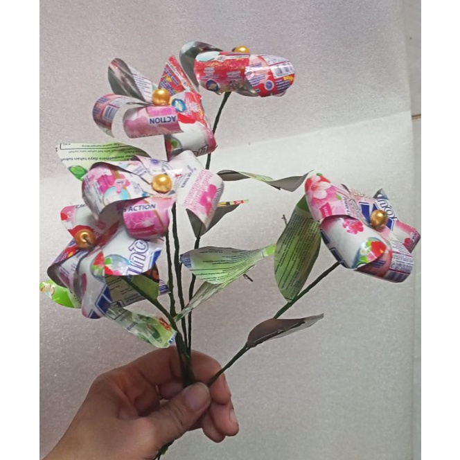 Jual 5 tangkai bunga Poppy daur ulang sachet sabun cair | Shopee Indonesia