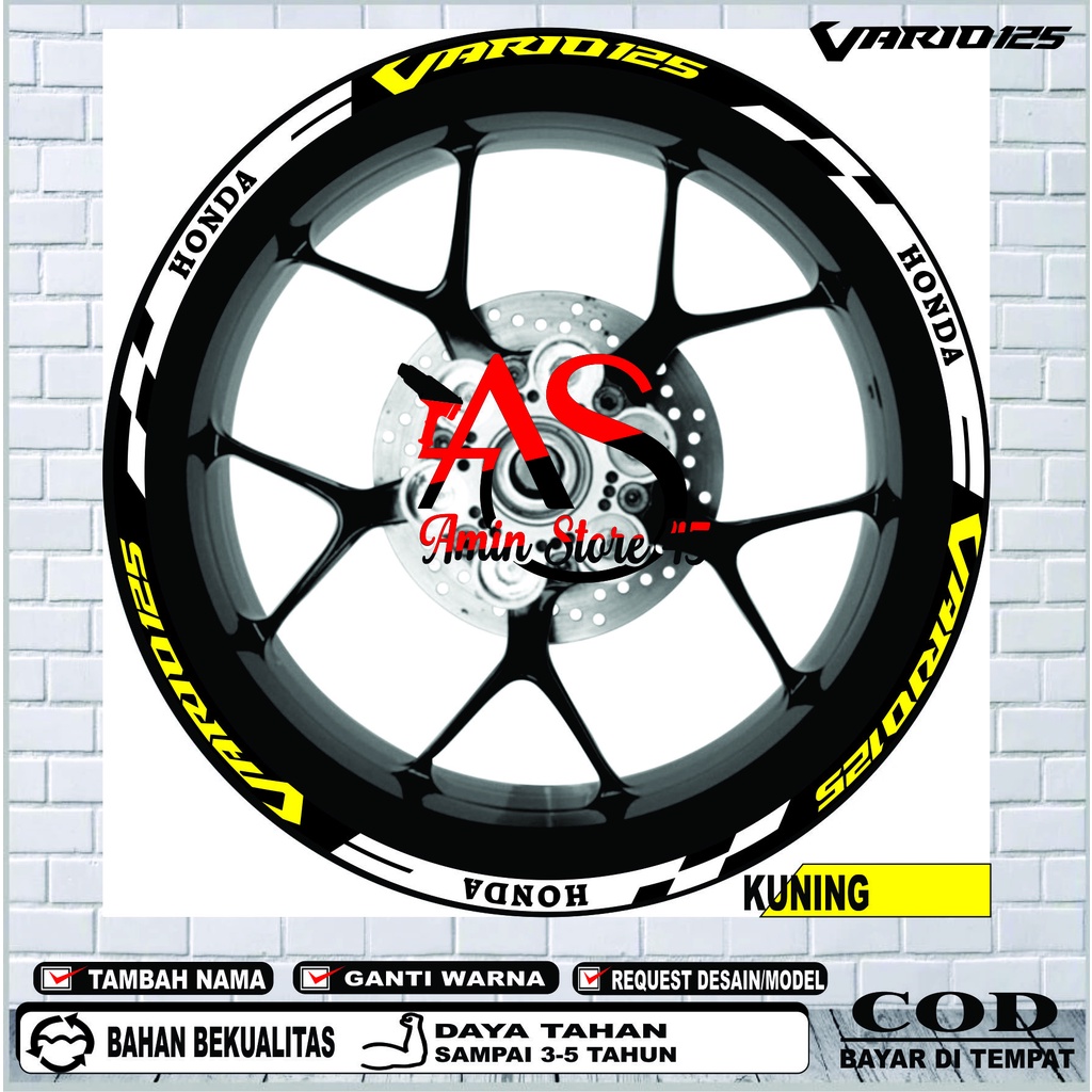 Jual Stiker Velg Vario 125 / Stiker Lis Velg Variasi Honda Vario 125 ...