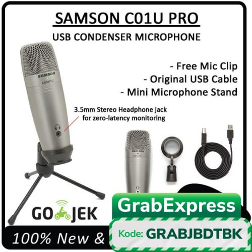 Jual Samson C01U Pro - USB Studio Condenser Microphone, Mic Recording ...