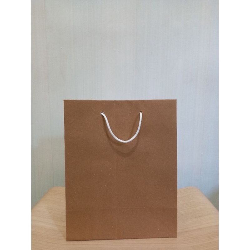 Jual Paper bag coklat polos tali | Shopee Indonesia