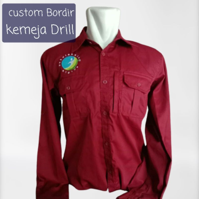 Jual Kemeja panjang custom Bordir satuan / Kemeja lengan panjang PDL ... Jual Kemeja panjang custom Bordir satuan / Kemeja lengan panjang PDL ...