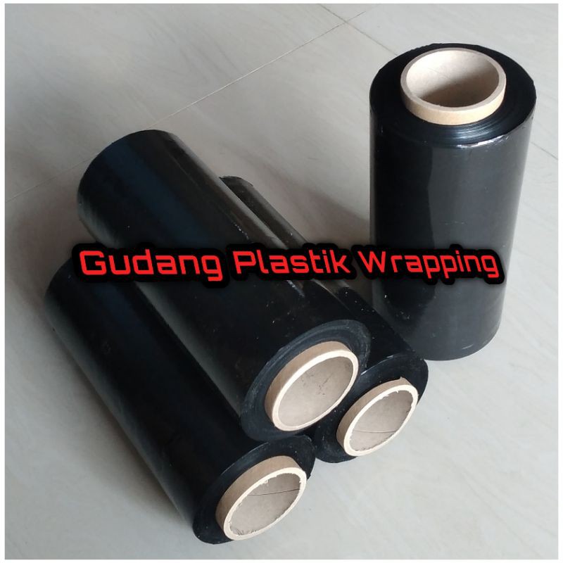 Jual PLASTIK WRAPPING HITAM LEBAR 25 CM | STRETCH FILM | Shopee Indonesia