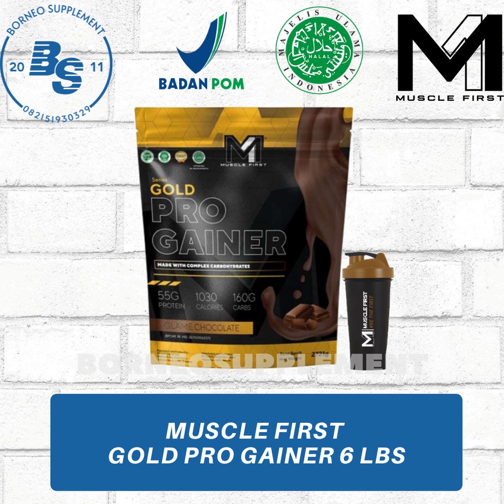 Jual M1 Muscle First Gold Pro Gainer 6 Lbs BPOM halal | Shopee Indonesia