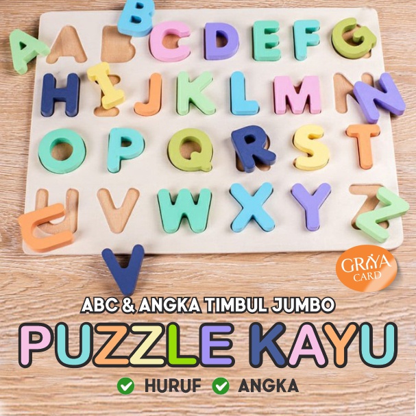 Jual PUZZLE KAYU HURUF ANGKA TIMBUL JUMBO | PUZZLE KAYU BESAR | HURUF ...