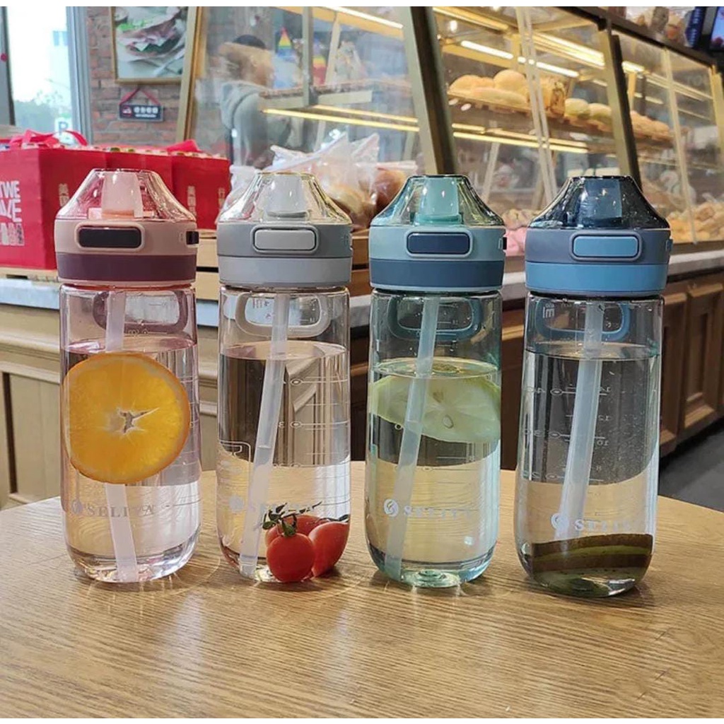 Jual Botol Minum Portable Dengan Sedotan Anti Tumpah Botol Minum ...