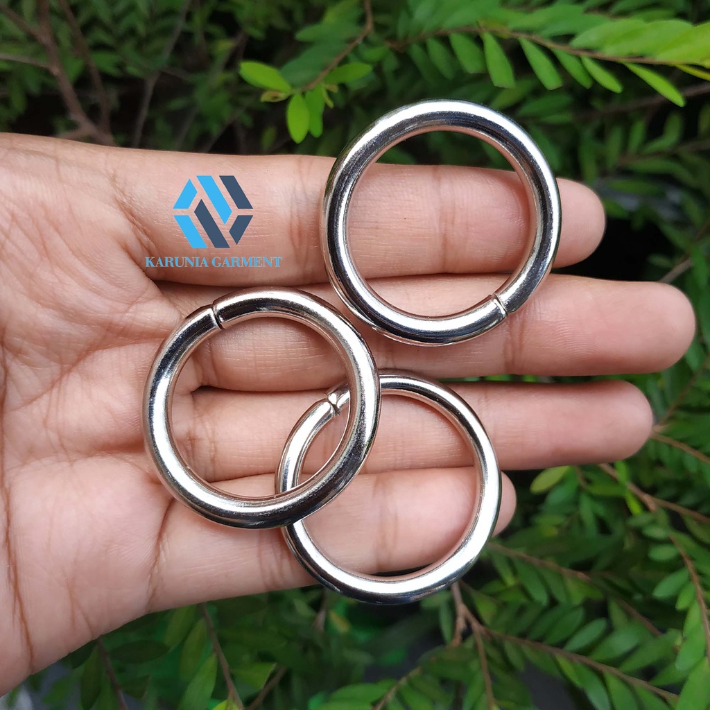 Jual RING O BESI BULAT 2.5 CM AKSESORIS PENGAIT CANTELAN WARNA NIKEL ...