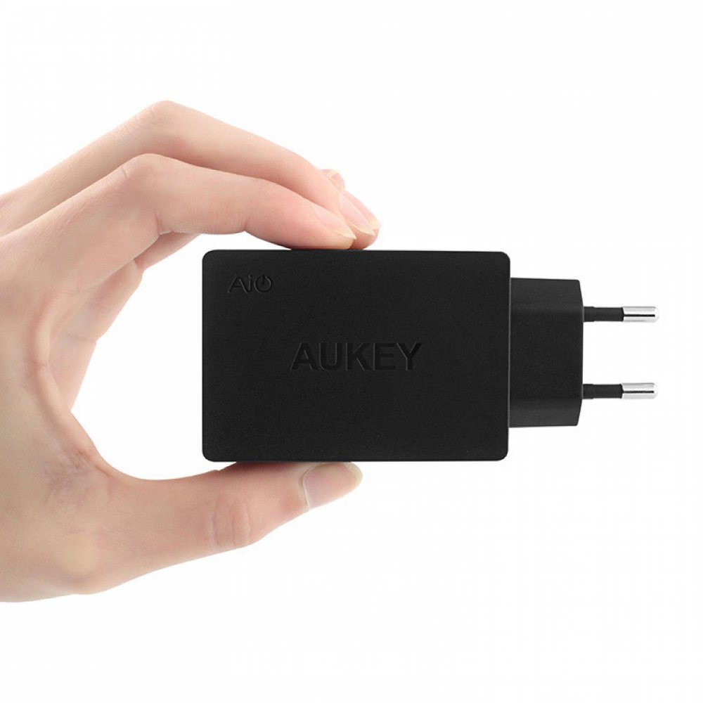 Jual EXCLUSIVE Aukey USB Desktop Wall Charger 3 Port EU Plug 42W with ...
