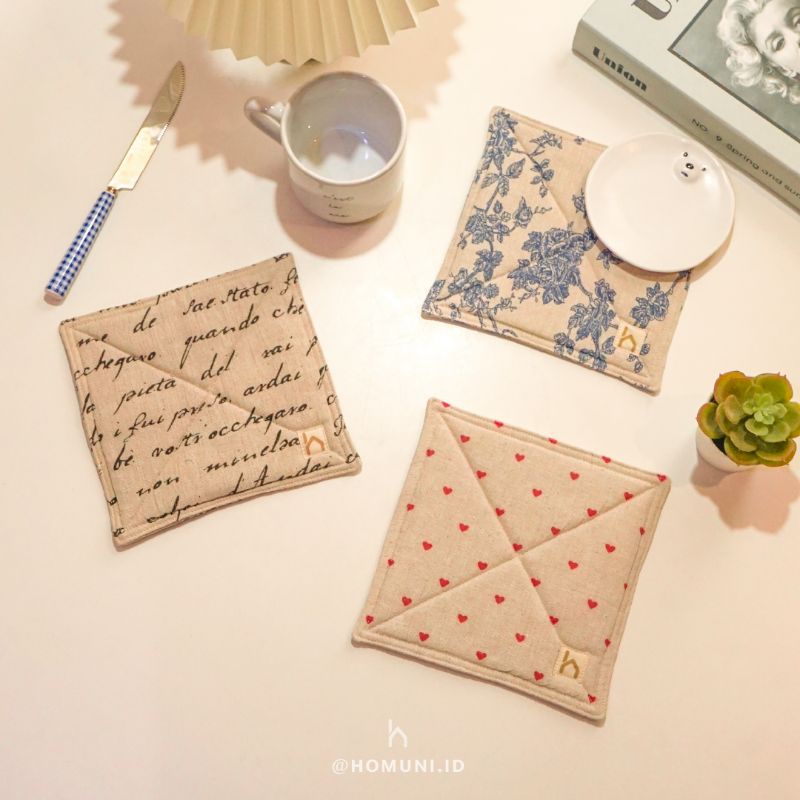 Jual Fluffy Table Mat 18x18cm/ Tablemat Coaster Alas Gelas Piring ...