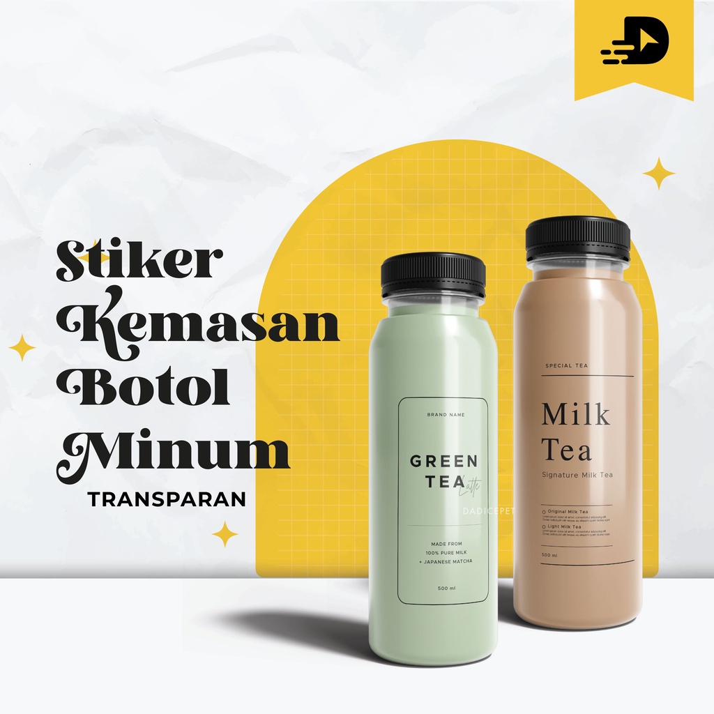 Jual [MINIM 30 PCS] Stiker Label Minuman Transparan / Stiker Label ...