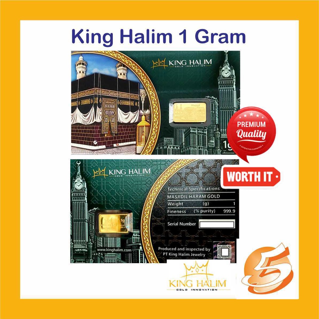 Jual Emas Logam Mulia King Halim 1 gram Certieye edisi Kabah Islam ...
