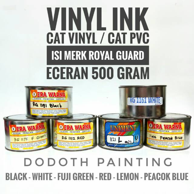 Jual Cat PVC / Cat Vinyl Isi Merk Royal Guard Vinyl Ink (OIL BASE) Isi ...