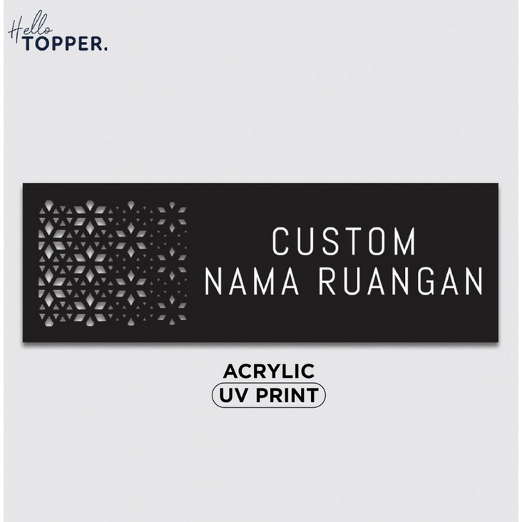Jual Custom Sign Nama Ruangan Laser Cut Custom Tulisan Acrylic UV Print ...