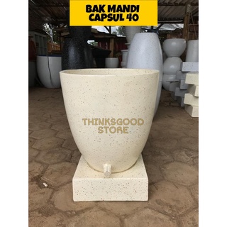 Jual BAK MANDI GENTONG AIR MINIMALIS MODEL TERASO CAPSUL PUTIH TYPE 40 ...