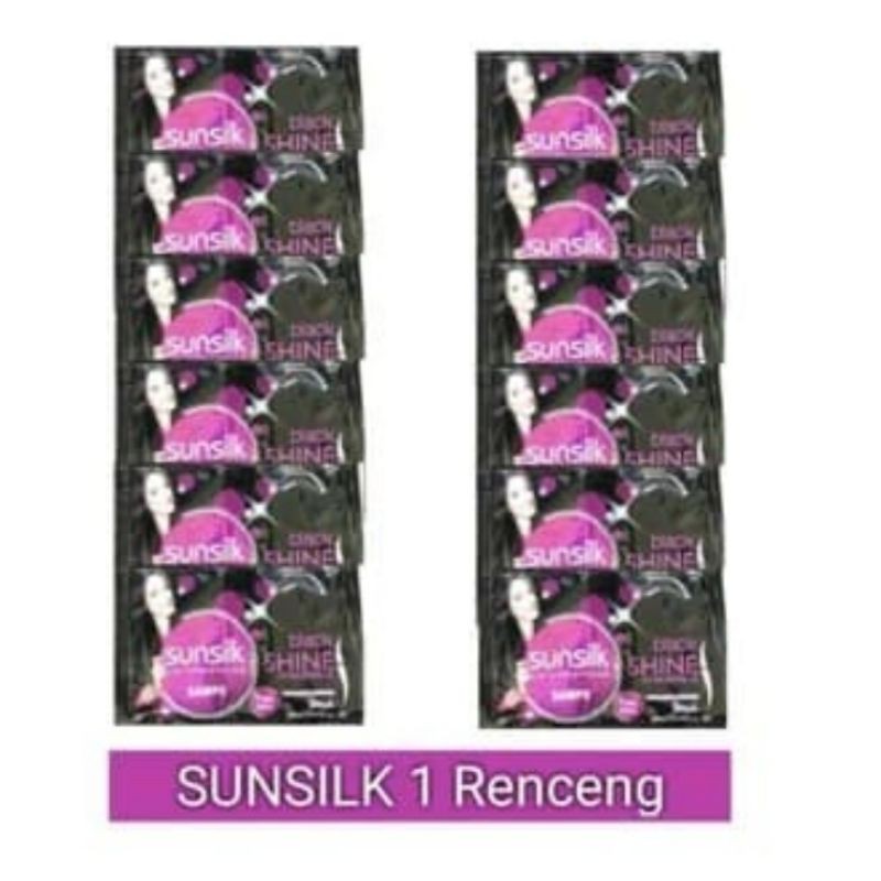 Jual Sampo Sunslik Black shine Hitam ( 1 Renceng 12 baris / 24 sachet ...