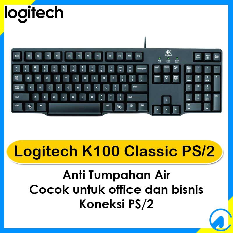 Jual Logitech K100 Classic PS/2 Office Full Standard Keyboard | Shopee ...