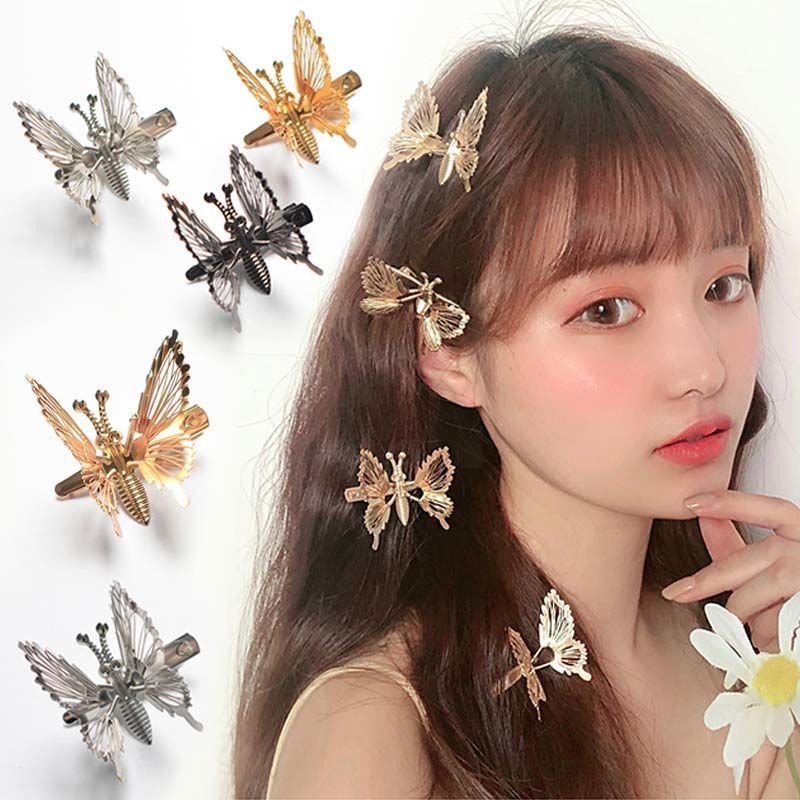 Jual Jepit Rambut Korea Kupu-kupu Bergerak Hair Clips Kecil Dan Halus ...