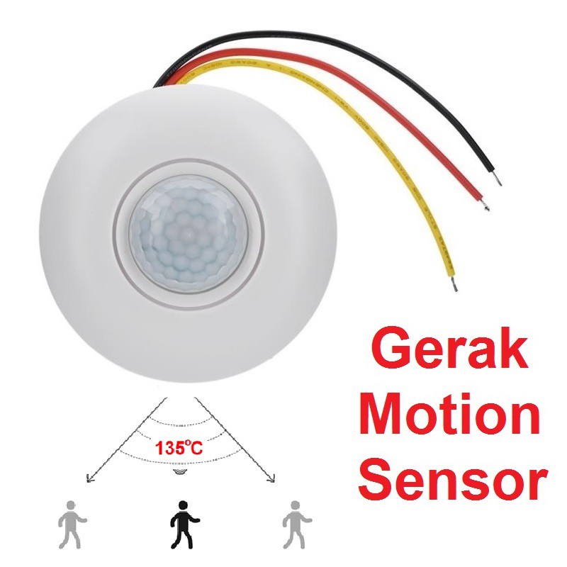 Jual Saklar Lampu Sensor Gerak Pir Switch Otomatis Motion Detector