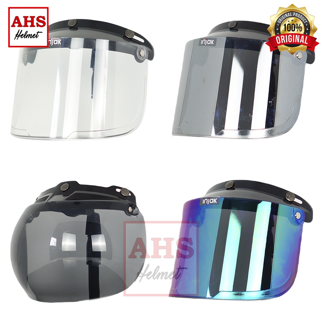 Jual KACA HELM RETRO INJAK DATAR CEMBUNG VISOR BOGO | Shopee Indonesia