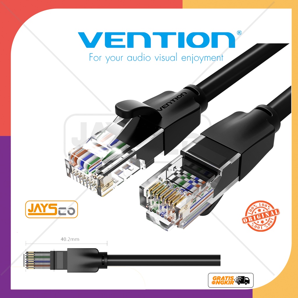 Jual Vention Kabel LAN Cat6 UTP Gigabit Ethernet RJ45 Network 25m 30m | Shopee Indonesia