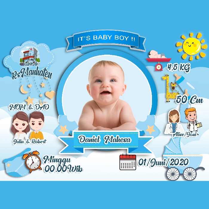 Jual cetak foto biodata anak/bingkai pigora kaca ukuran kado ulang ...
