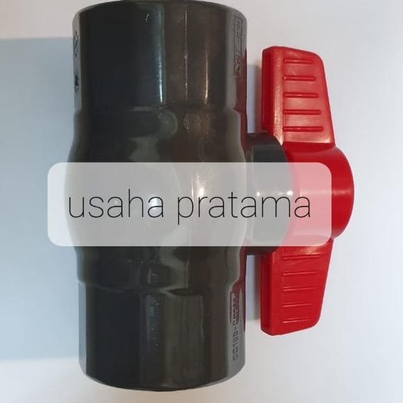 Jual stop kran ball valve pvc compact 1 1/2" inch merk SH taiwan ...