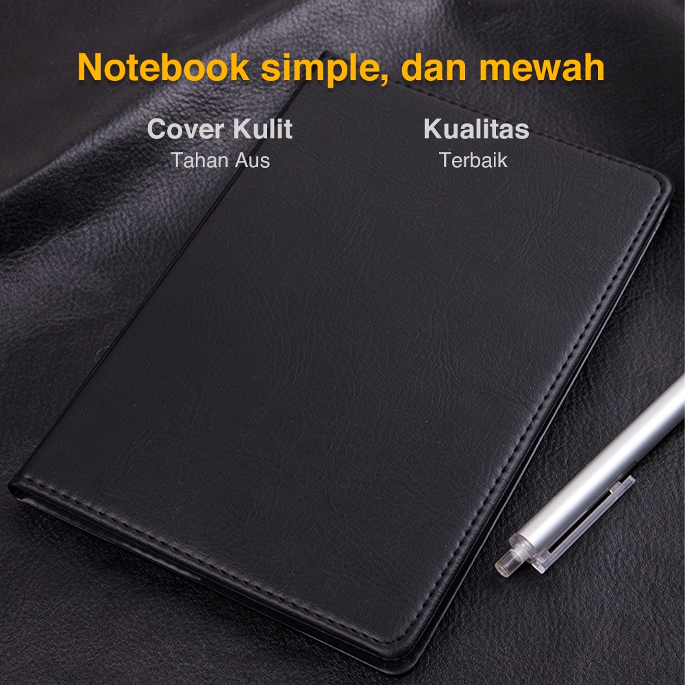 Jual Deli Notebook Buku Catatan Cover Kulit 80/90/120 Lembar, Terdapat ...