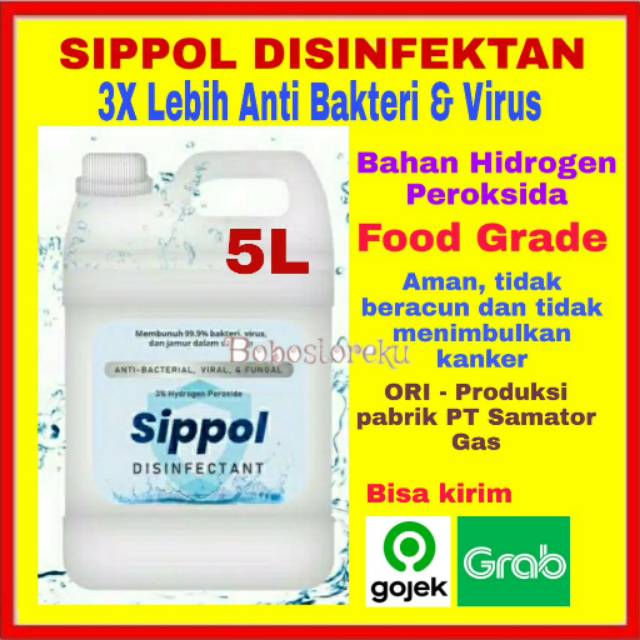 Jual SIPPOL DISINFEKTAN 5L 5 LITER - CAIRAN DISINFEKTAN HIDROGEN ...