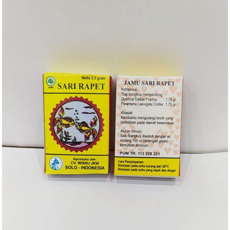 Jual Jamu Serbuk Sari Rapet -Wisnu JKW (1 pak isi 10 sachet) | Shopee ...