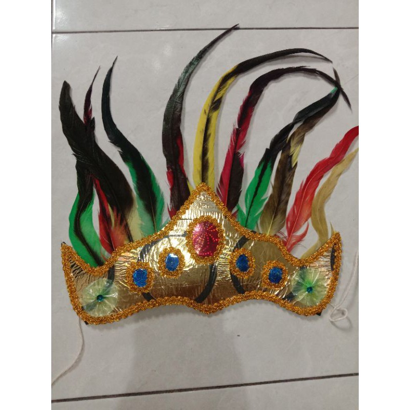 Jual Topi Kepala Bulu Hiasan Kreasi Adat Dayak Papua | Shopee Indonesia