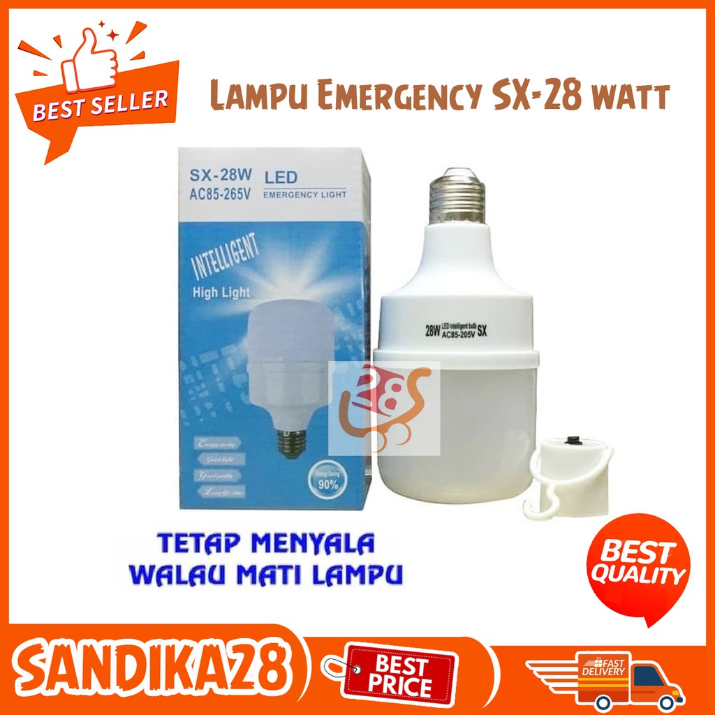 Jual SANDIKA28 Bohlam Lampu Emergency LED SX 28 Watt / Lampe Emergency ...