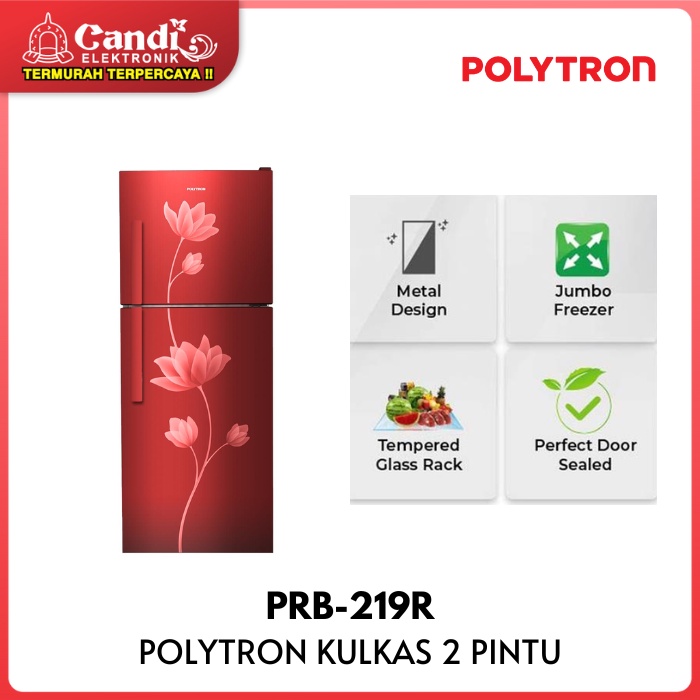 Jual POLYTRON Kulkas 2 Pintu Kapasitas 210 Liter PRB-219R | Shopee ...