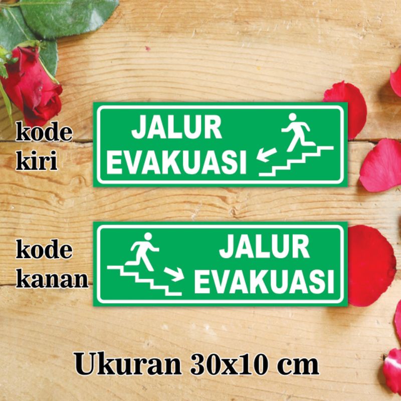 Jual STIKER JALUR EVAKUASI Tangga turun | Shopee Indonesia
