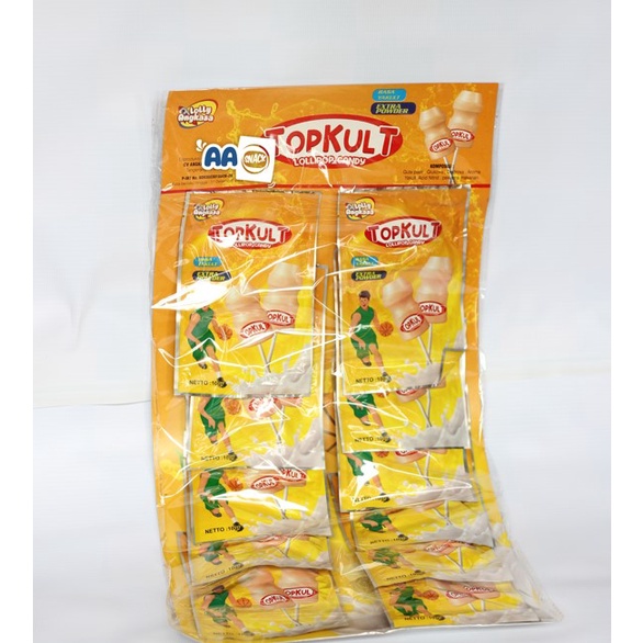 Jual TOPKULT LOLLIPOP CANDY RASA YAKULT ISI 12 X 10GR | Shopee Indonesia