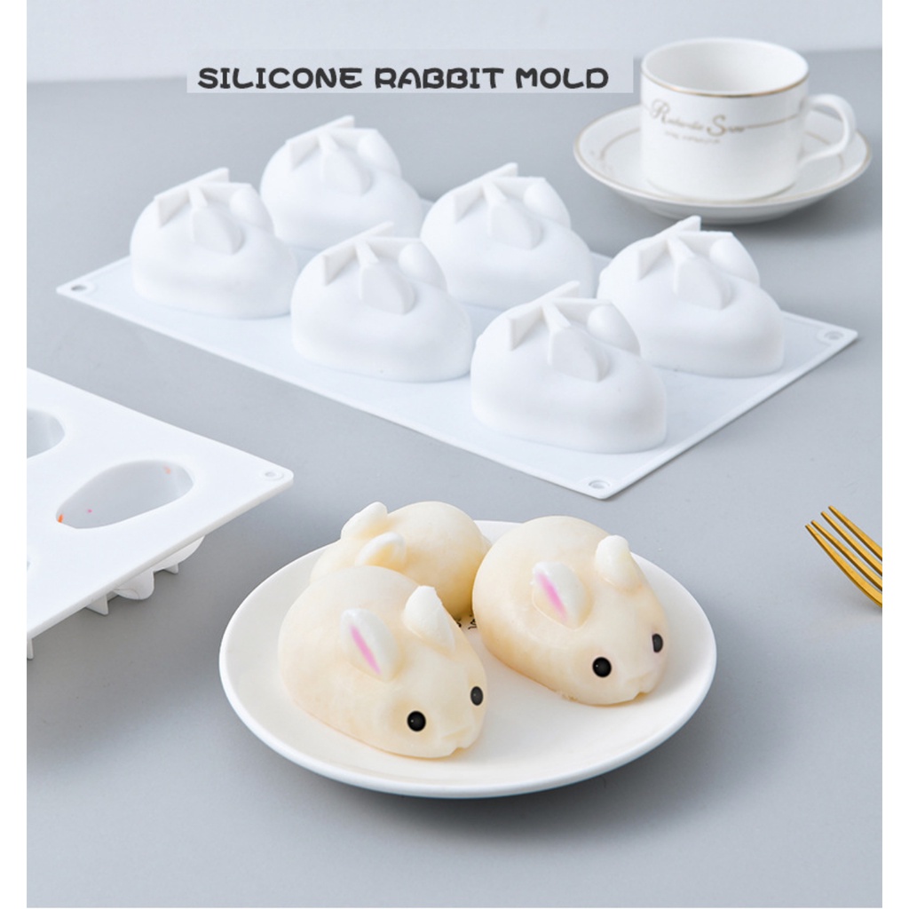 Jual [LOGU] Cetakan silikon bunny, Silicone Bunny Rabbit Mould Jelly ...