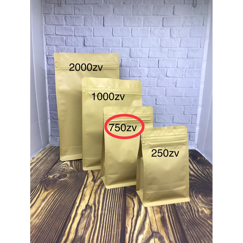 Jual Kemasan Flat Bottom Kpack Litho Paper + Valve 750zv / 250gr ...