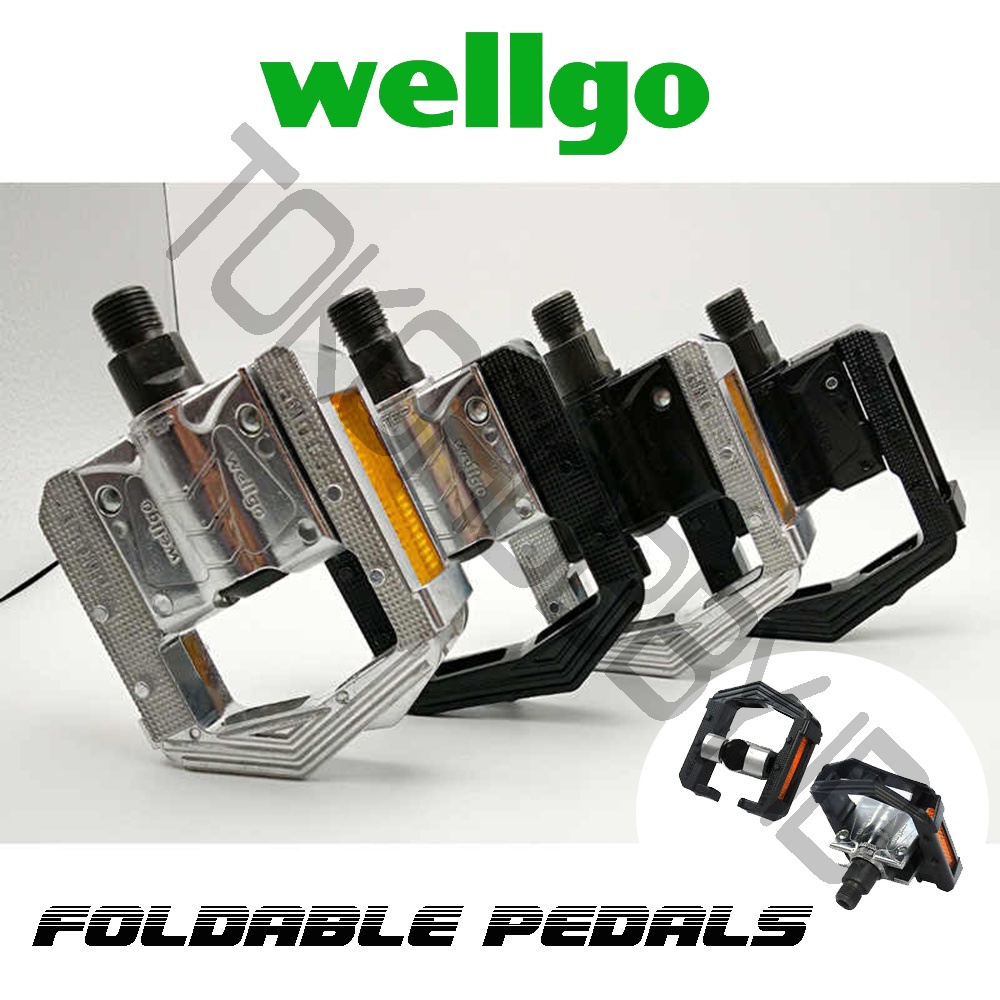 Jual Wellgo F265 Pedal Lipat Sepeda Seli MTB Roadbike Folding Bike Minivelo | Shopee Indonesia