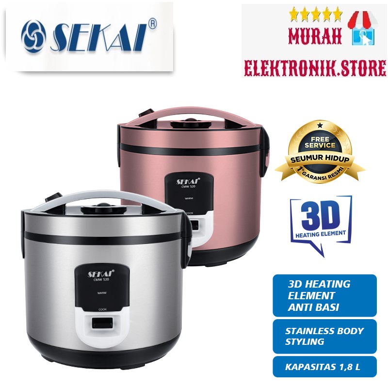Jual SEKAI Rice Cooker / Penanak Nasi Magic Com Penghangat Nasi 3 in 1 ...