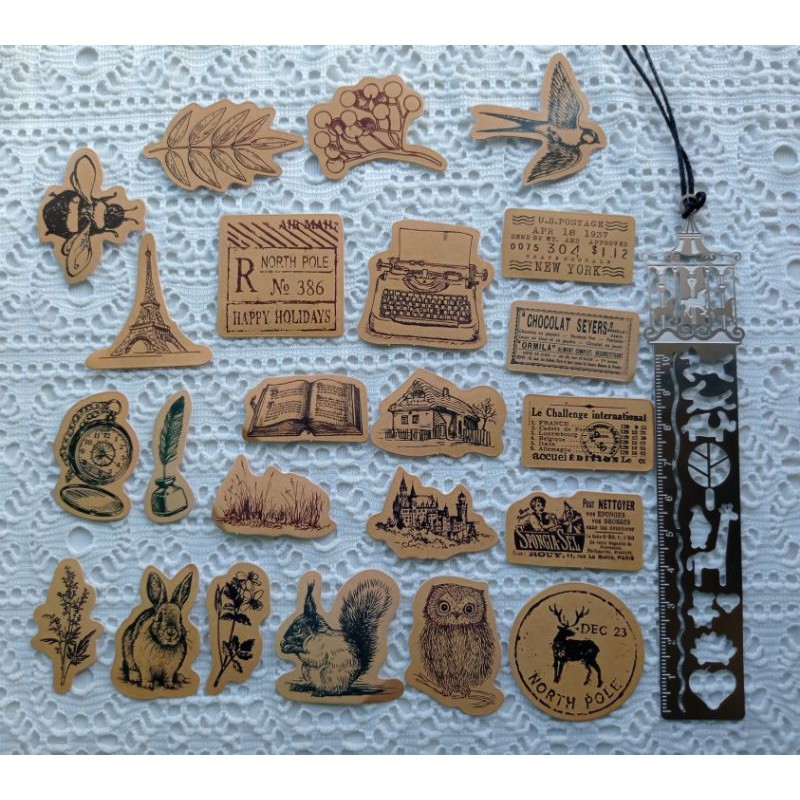 Jual Stiker Set VINTAGE untuk Journal / Scrapbook / Diary / DIY ...