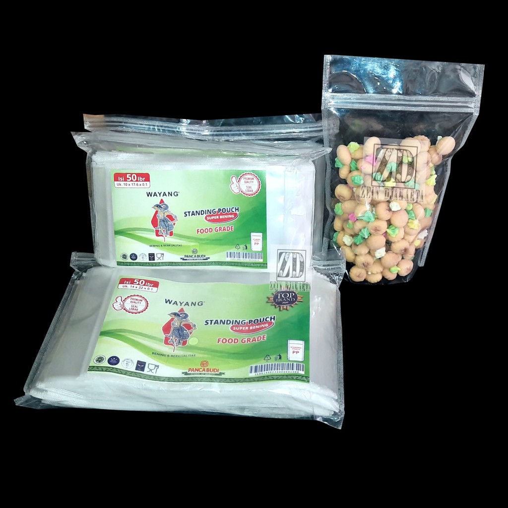 Jual Plastik Standing Pouch Wayang Plastik Kemasan Snack Plastik ...
