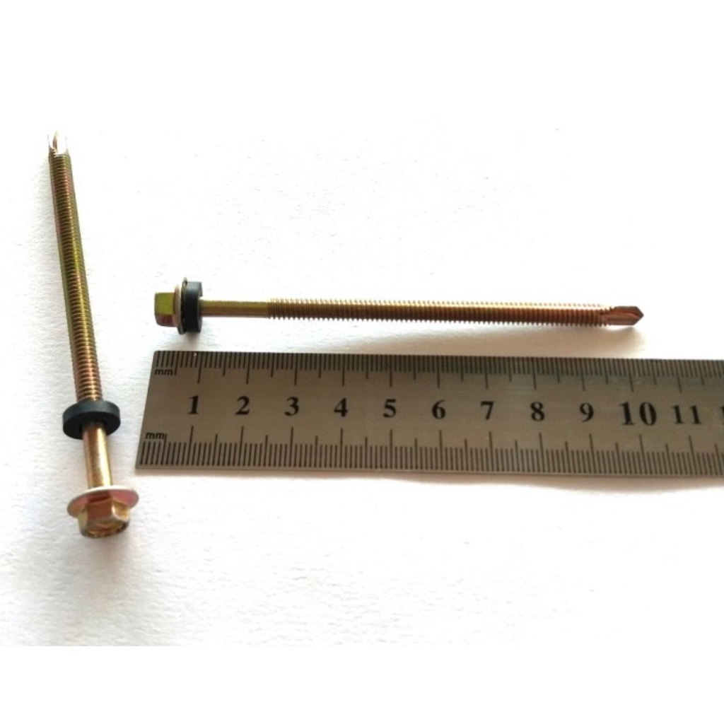 Jual Sekrup roofing baut atap spandek baja ringan 10cm | Shopee Indonesia