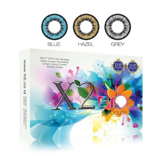 Jual Softlens X2 BIO COLOR 14,5 MM Normal & Minus (-0,50 S/D -10,00) By ...