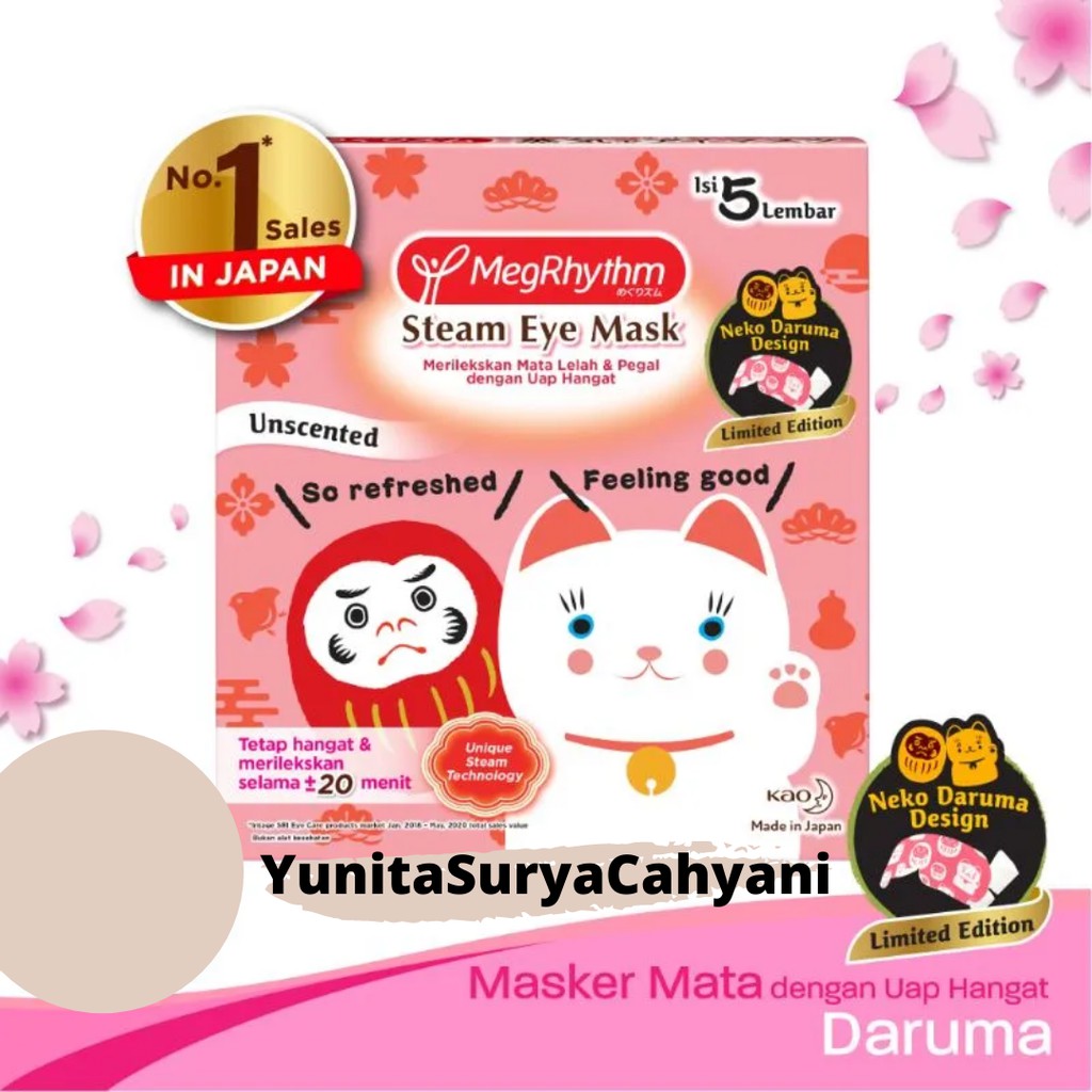Jual MegRhythm Steam Eye Mask Neko Daruma Limited Edition Per Pcs ...
