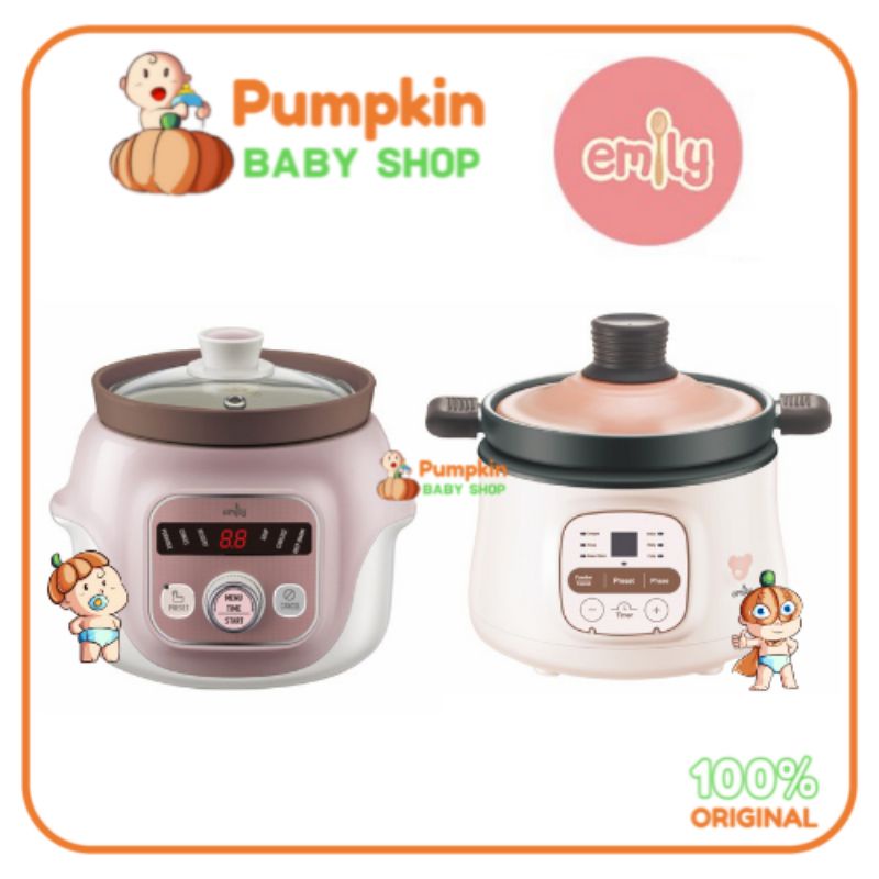 Jual Emily Slow Cooker 0,8L 1L Claypot Slowcooker MPASI bayi | Shopee ...