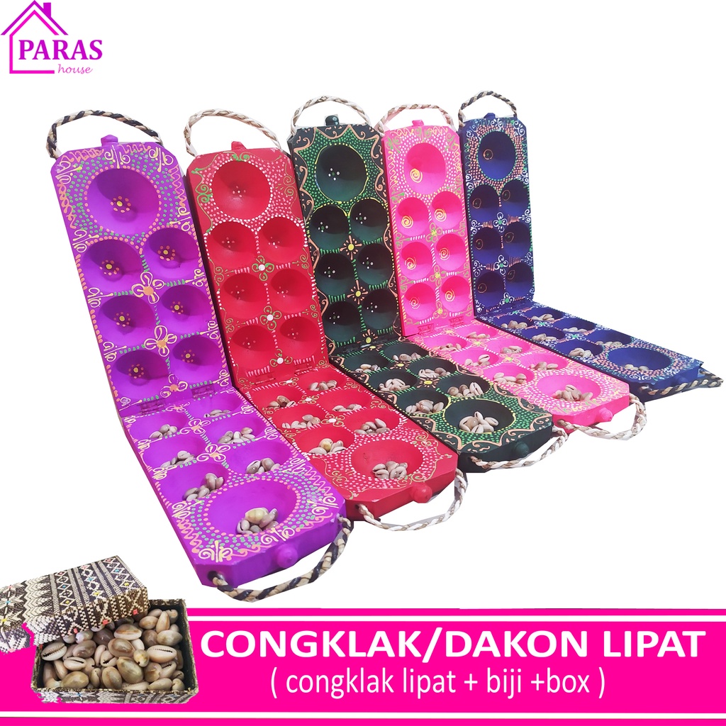 Jual PARAS - Paket Hemat Congklak Plus Biji Box- Dakon Congklak kayu ...